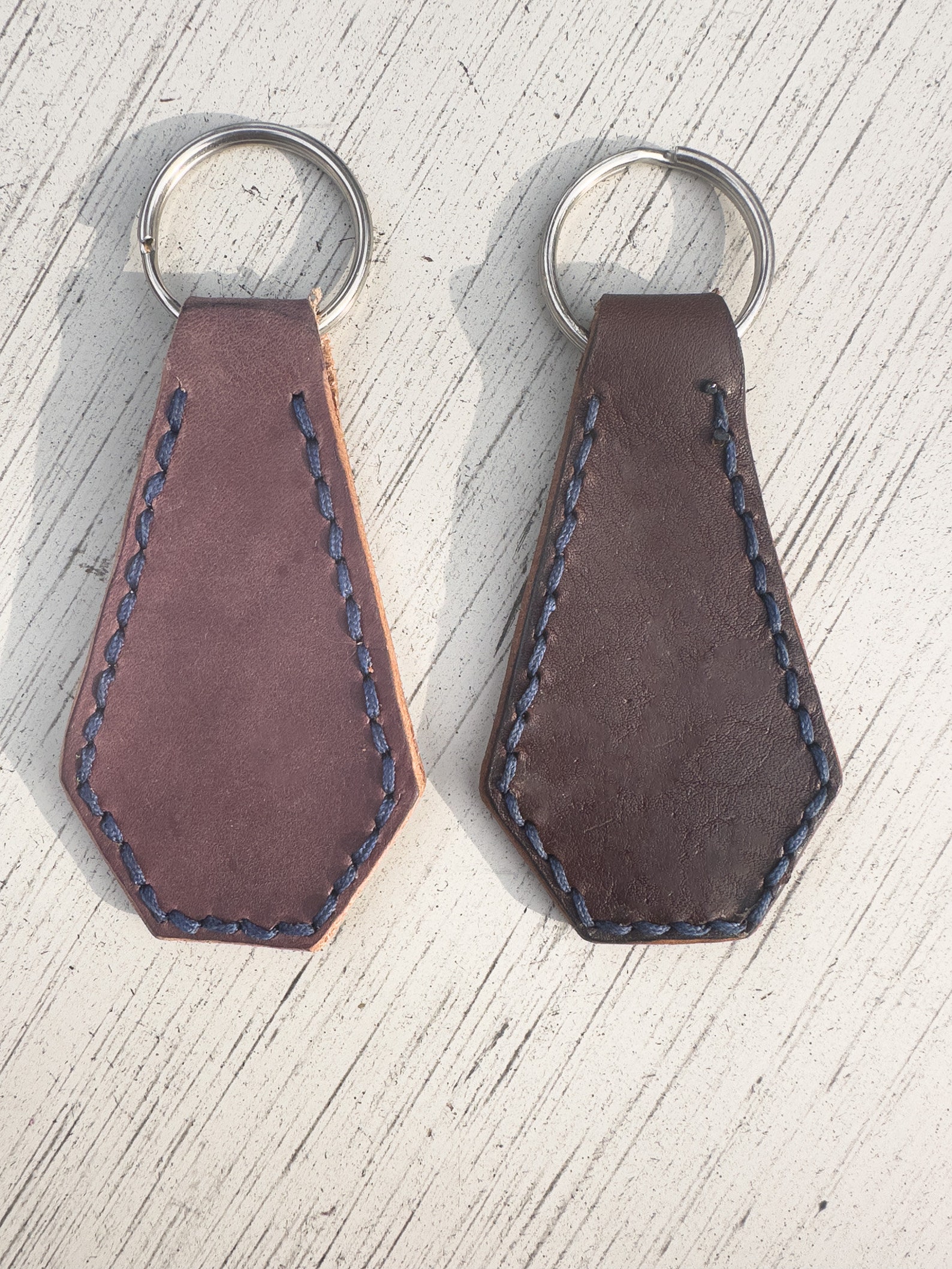 Handcrafted Hexagon Leather Keychain - Etsy