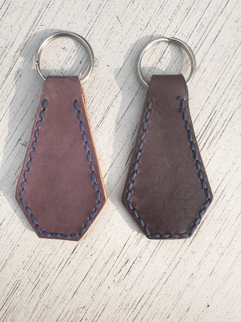 Handcrafted Hexagon Leather Keychain - Etsy