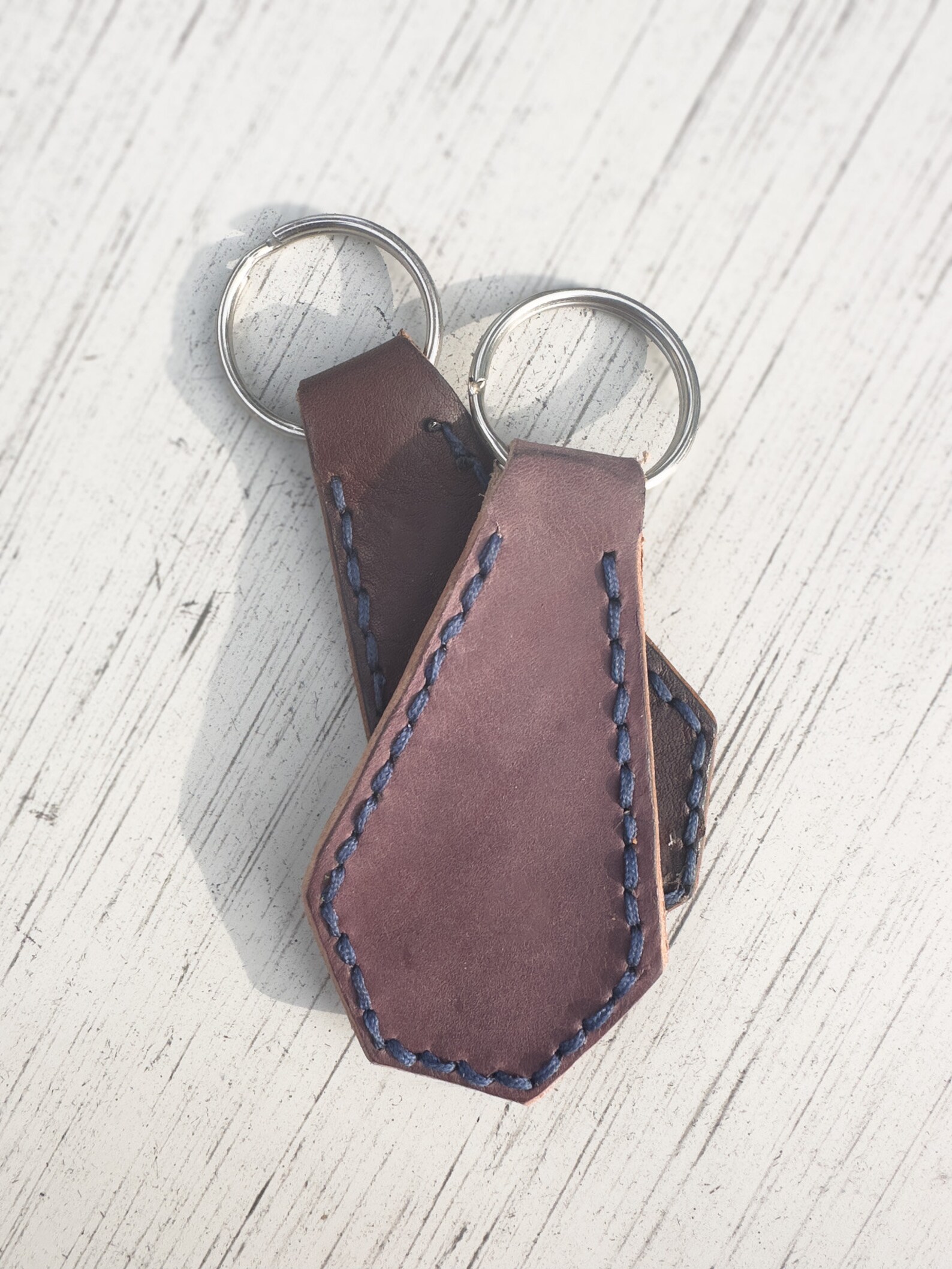 Handcrafted Hexagon Leather Keychain - Etsy