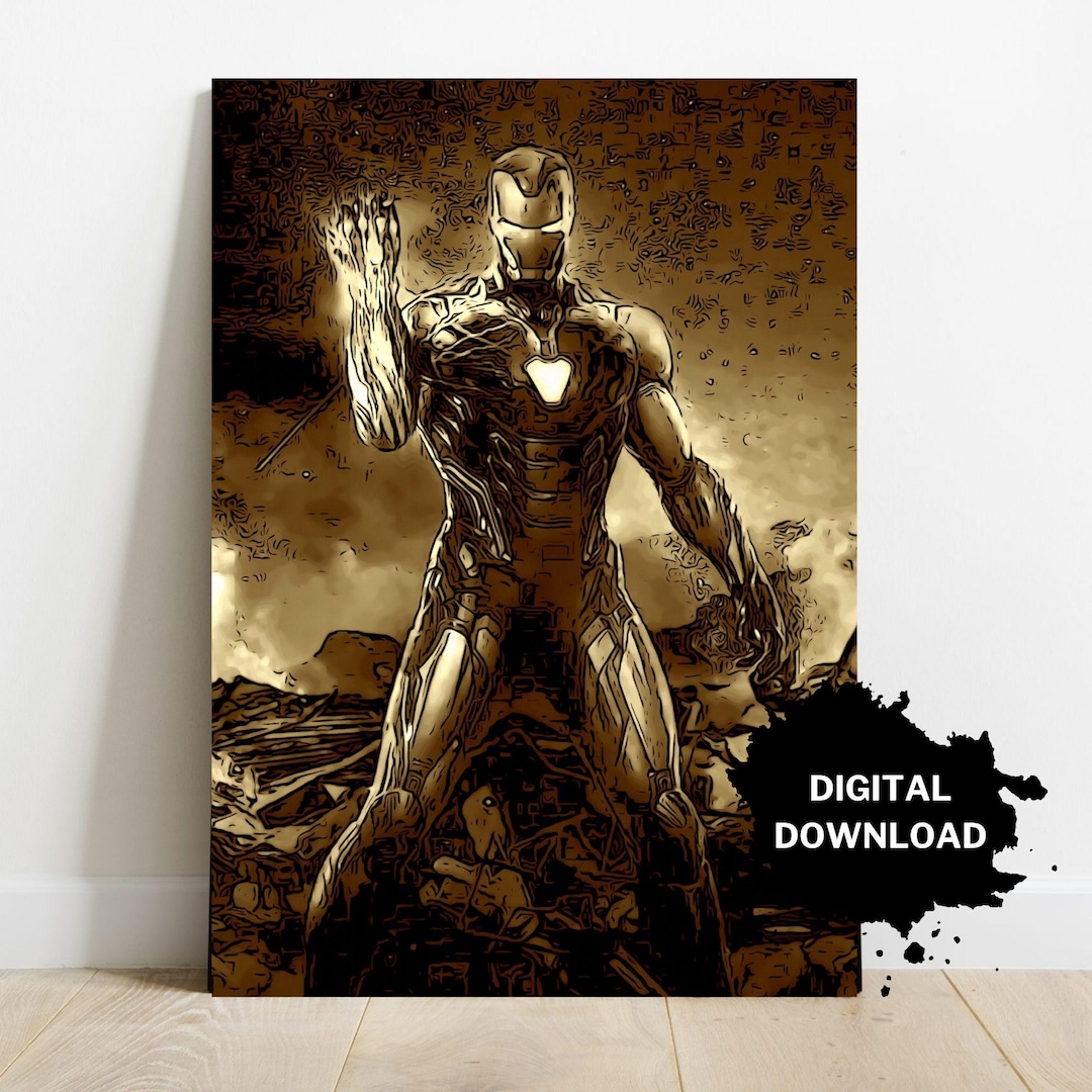Iron Man Poster, Digital Poster, Printable Wall Art, Avengers ...