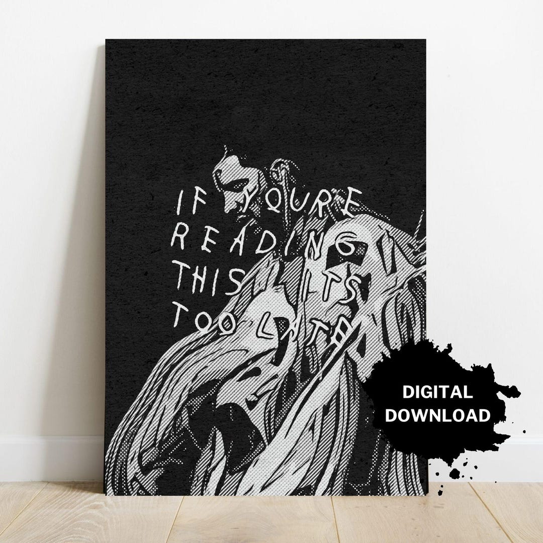 Drake Poster, Rapper Wall Art, Printable Wall Art, Digital Poster ...