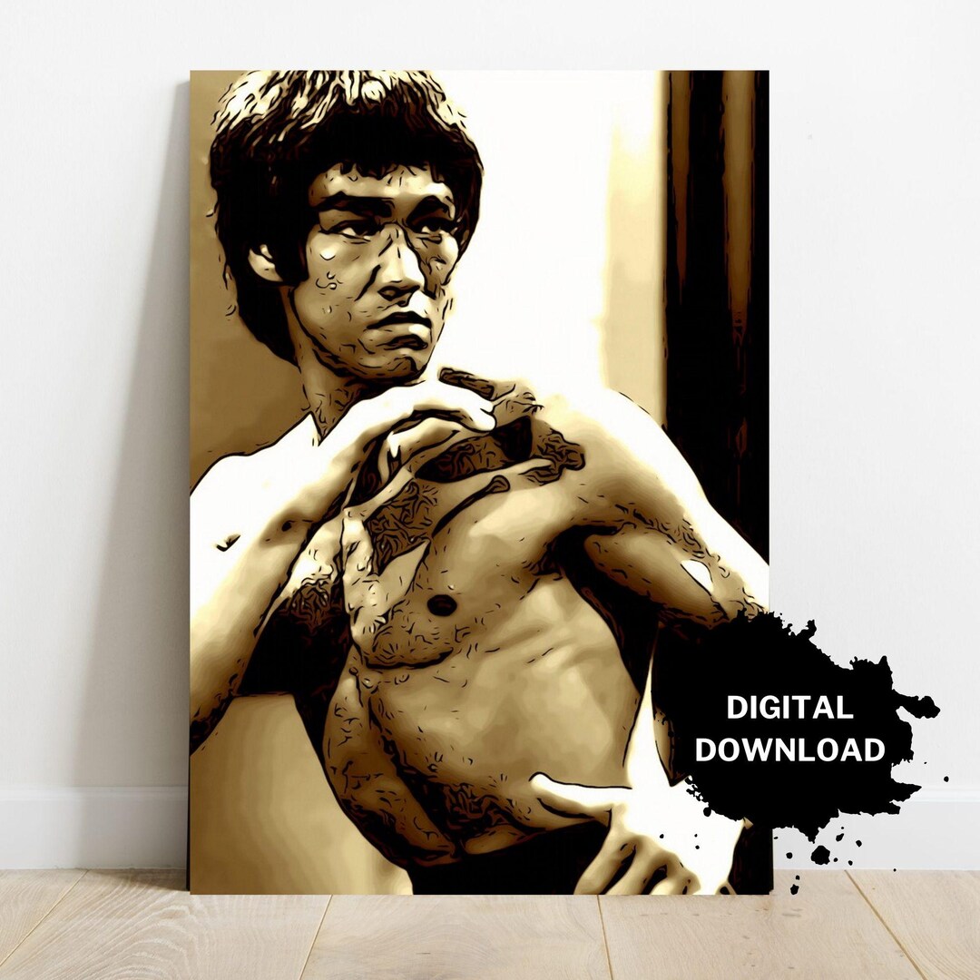 Bruce Lee Poster, Bruce Lee Wall Art, Printable Wall Art, Digital ...
