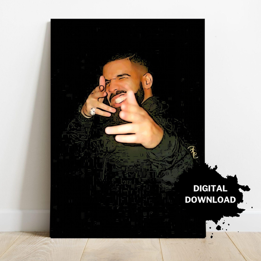 Drake Poster, Drake Wall Art, Digital Poster, Printable Wall Art ...