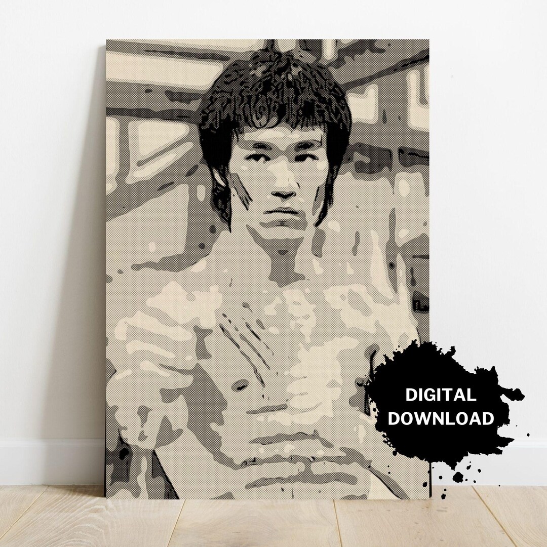 Bruce Lee Poster, Bruce Lee Wall Art, Digital Poster, Martial Arts ...