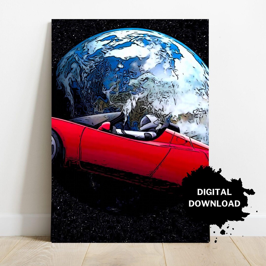 Elon Musk Poster, Space X and Tesla CEO, Entrepreneur, Digital Poster ...