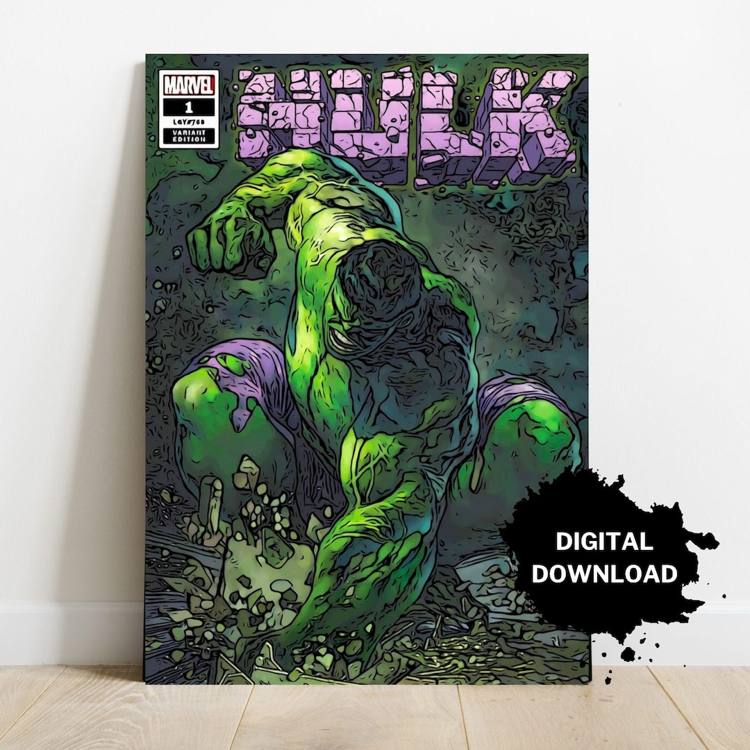 Hulk Poster, Digital Poster, Printable Wall Art, Avengers, Superhero ...
