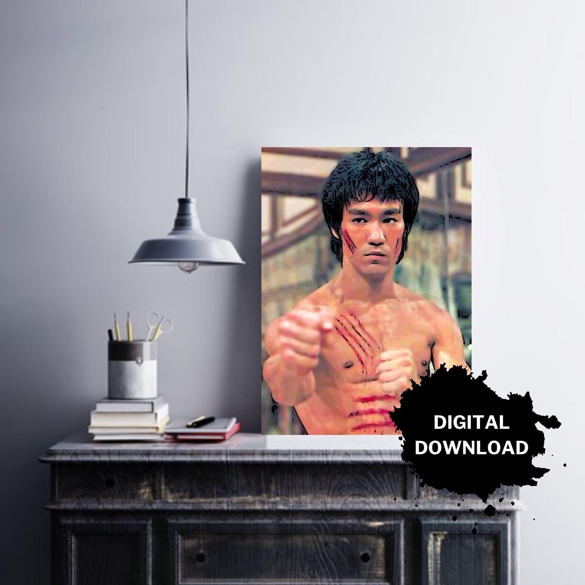 Bruce Lee Poster, Bruce Lee Wall Art, Digital Poster, Martial Arts Wall ...
