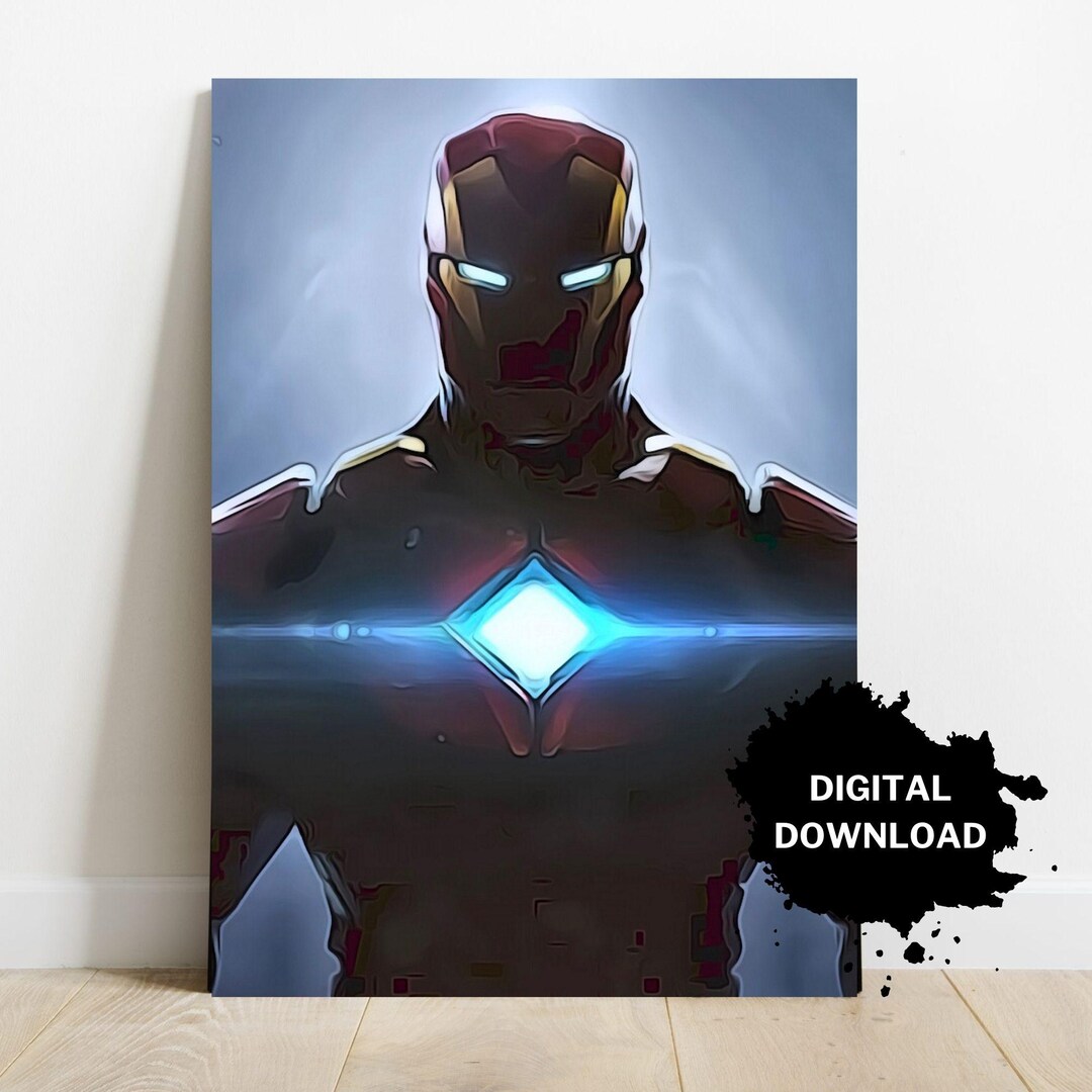 Iron Man Poster, Printable Wall Art, Digital Poster, Avengers ...