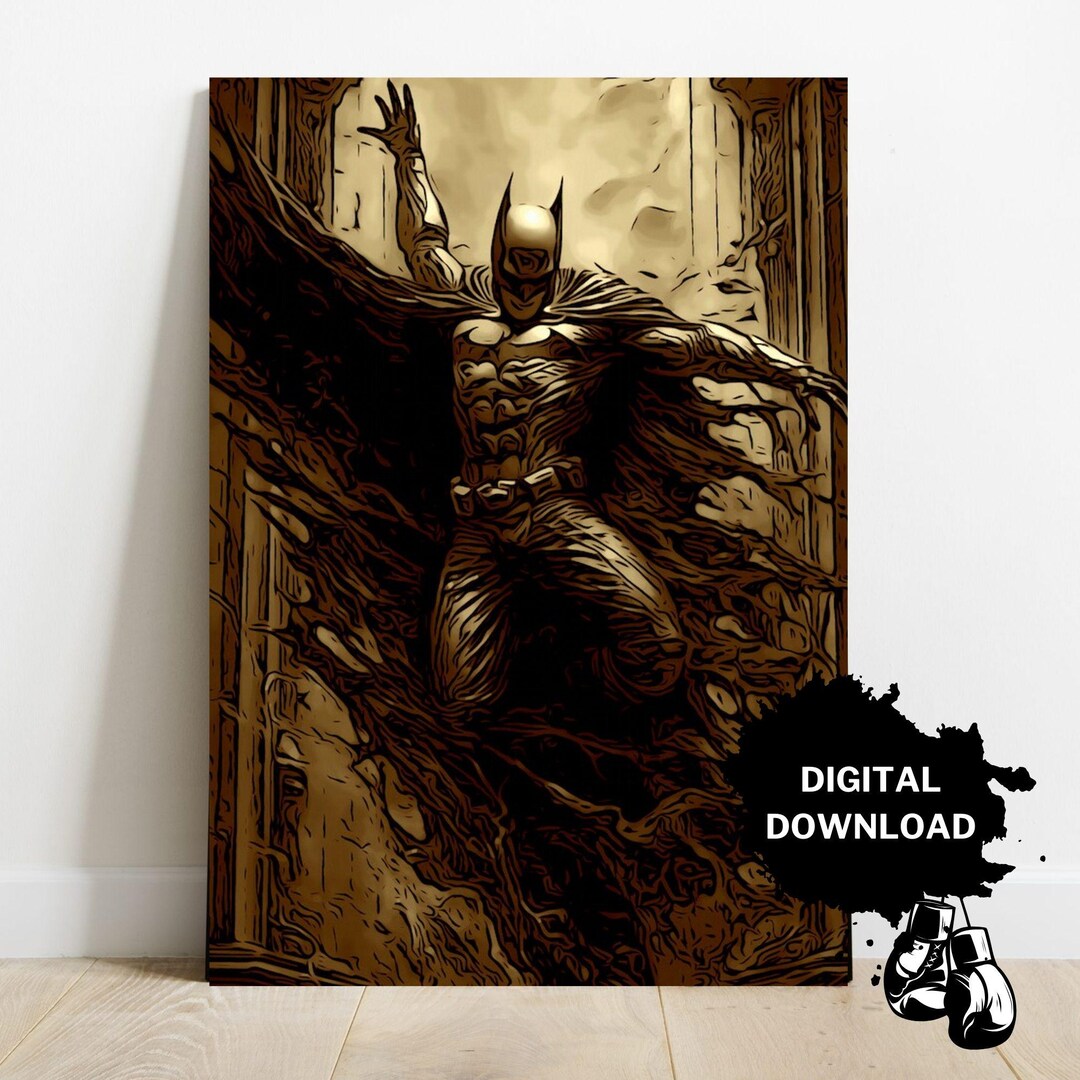 Batman Poster, the Dark Knight, Printable Wall Art, Digital Poster ...