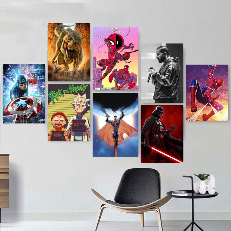 Deadpool Poster, Digital Poster, Printable Wall Art, Superhero Poster ...