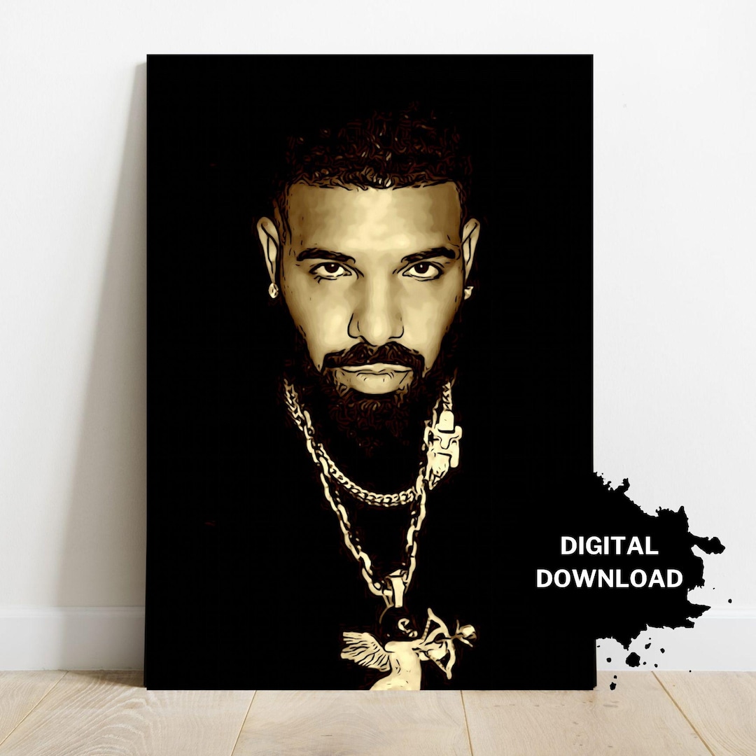 Drake Poster, Drake Wall Art, Printable Wall Art, Digital Poster ...