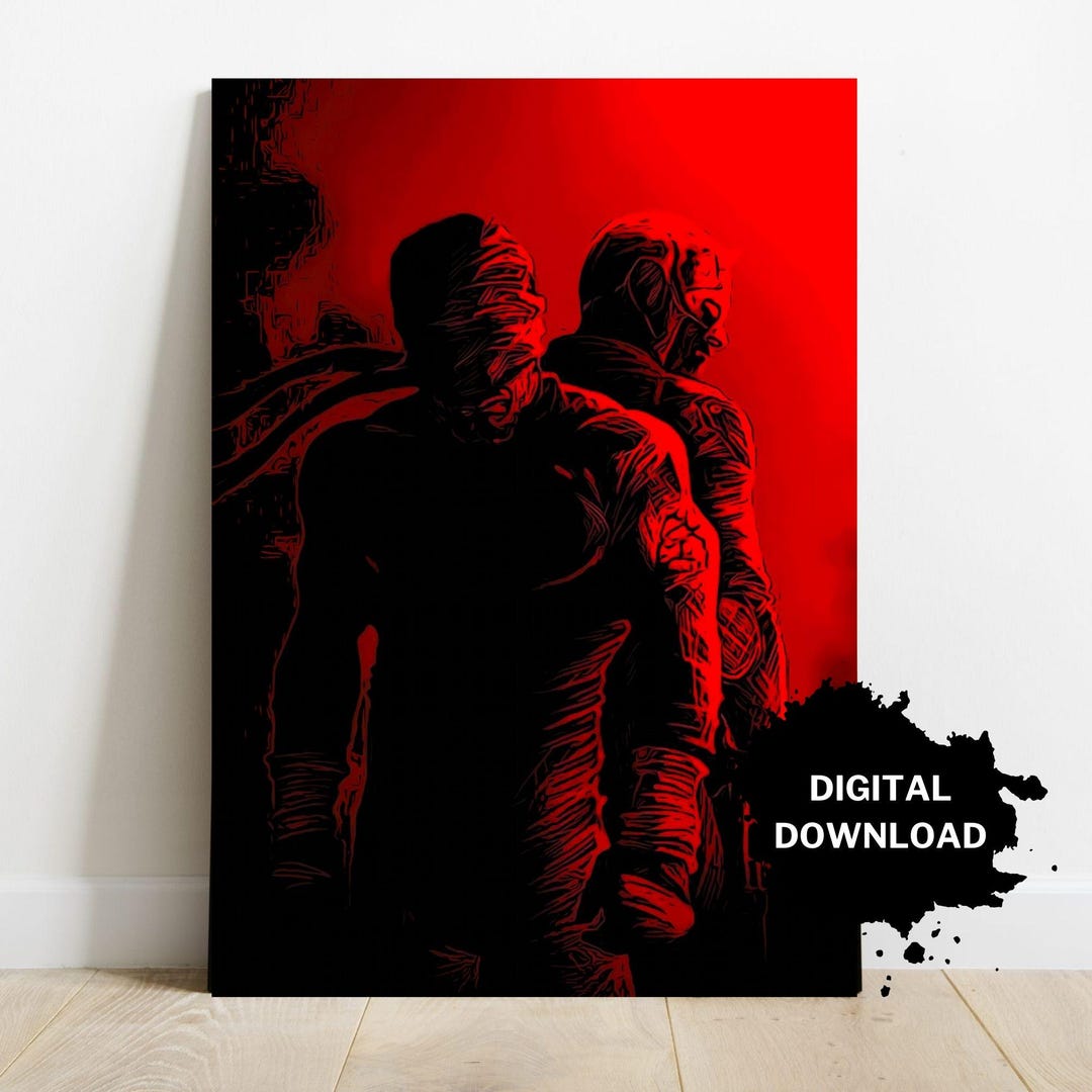 Daredevil Poster, Printable Wall Art, Digital Poster, Marvel Poster ...