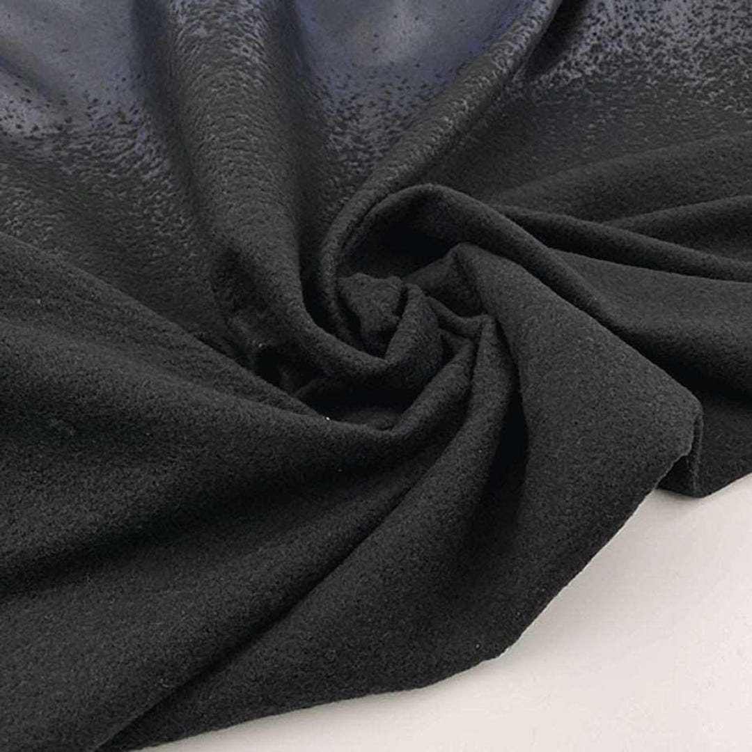 Black Jacquard Wool Blend Panel Fabric Italian Designer Archive Degradè ...