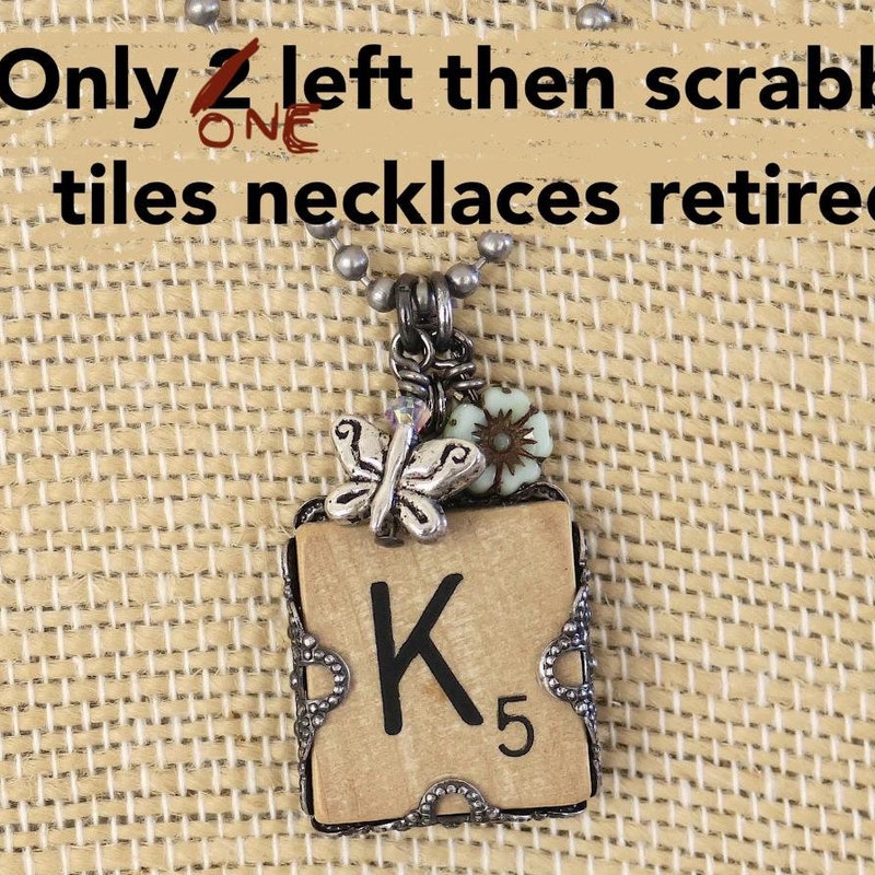 Scrabble Necklace - Etsy