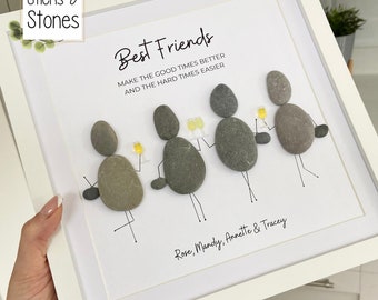 Personalised 'family' Pebble Art, Birthday, Christmas, Anniversary ...