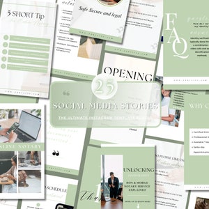 Remote Online Notary (RON) Social Media Templates - Pistachio - Etsy