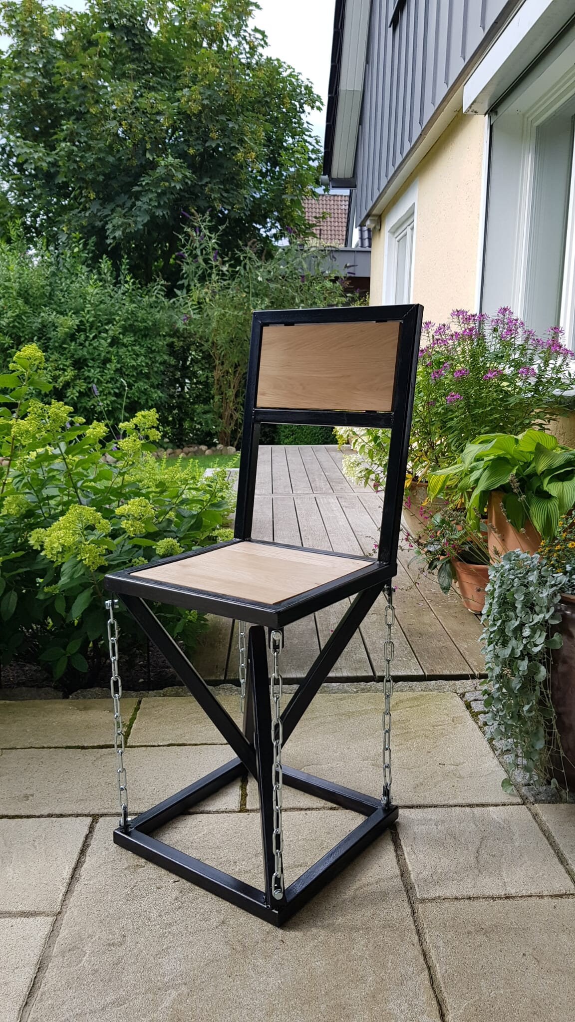 Floating Chain Chair Oak - Etsy