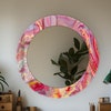 Colorful Abstract Entryway Mirror Decor, Multicolor Bathroom Mirror ...
