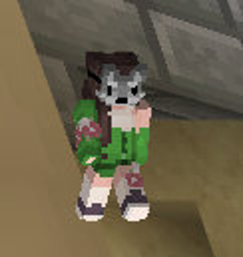 Grey Wolf Therian Minecraft Skin File - Etsy