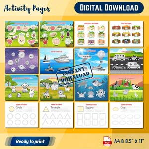 Busy Book Printable / Kids Quiet Book / Printable Toddler and ...