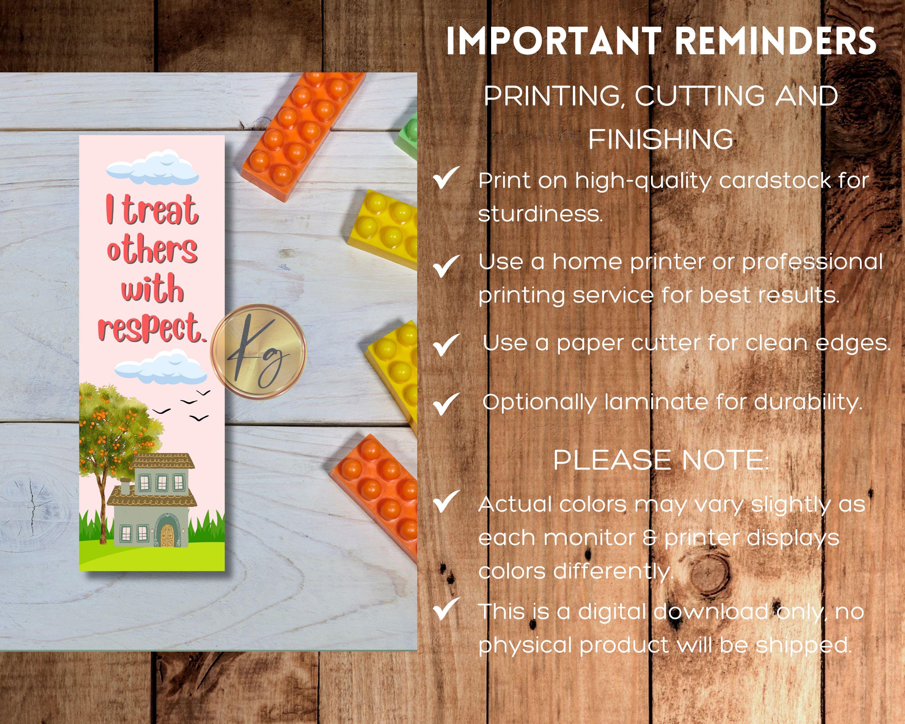 Affirmation Bookmarks for Kids Empowering Positive Thinking Affirmation ...