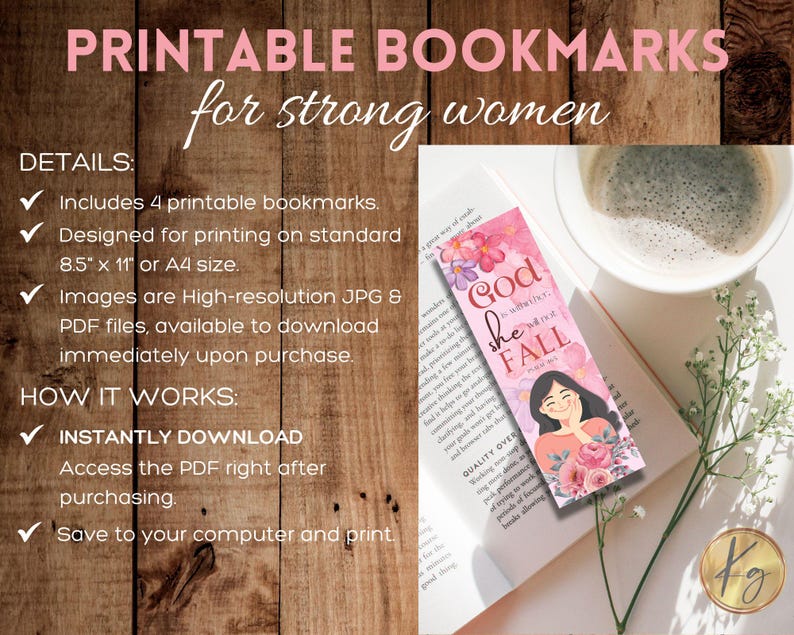 Printable Bookmark for Strong Women Inspirational Quote bible Quotes ...