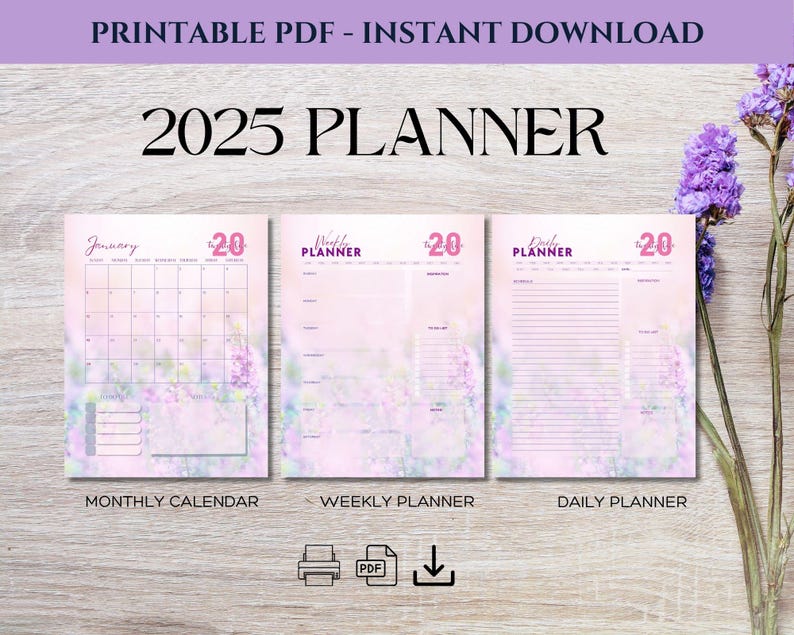 2025 Printable Dated Business Entrepreneur Goal Life Planner, Daily ...