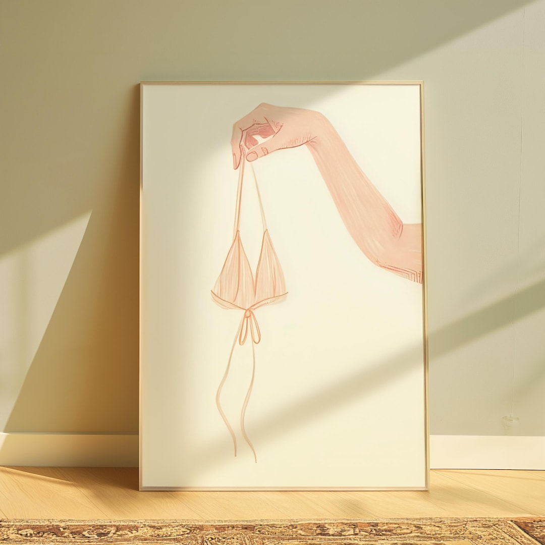 String Bikini Art Print, Beachy Küsten Wand Dekor (Digitaler Download) - Etsy.de