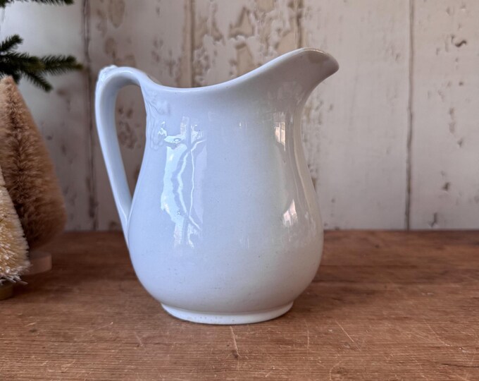 Small Antique Ironstone Pitcher - Etsy