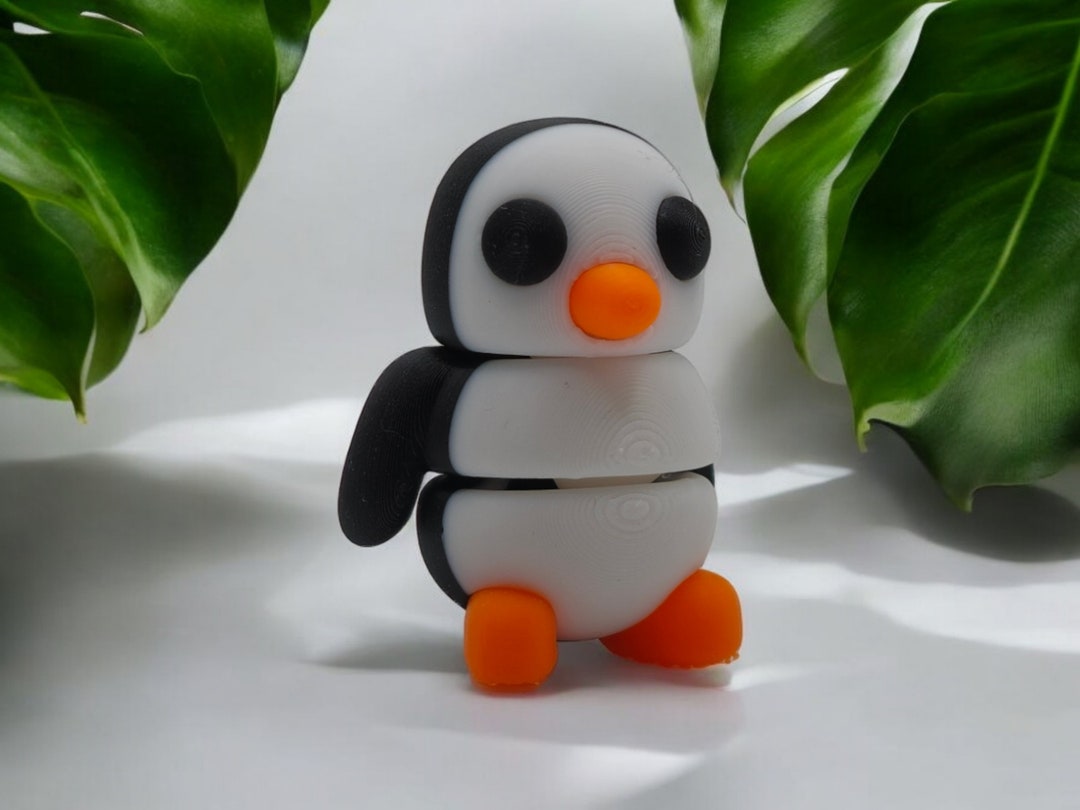 Baby Penguin 3d Printed Fidget Toy, Penguin Keychain, Penguin Model ...