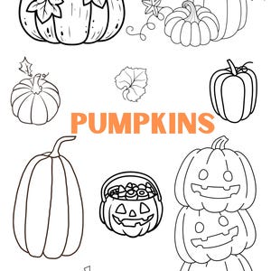 Fall Coloring Book for Kids With 5 Pages - Etsy