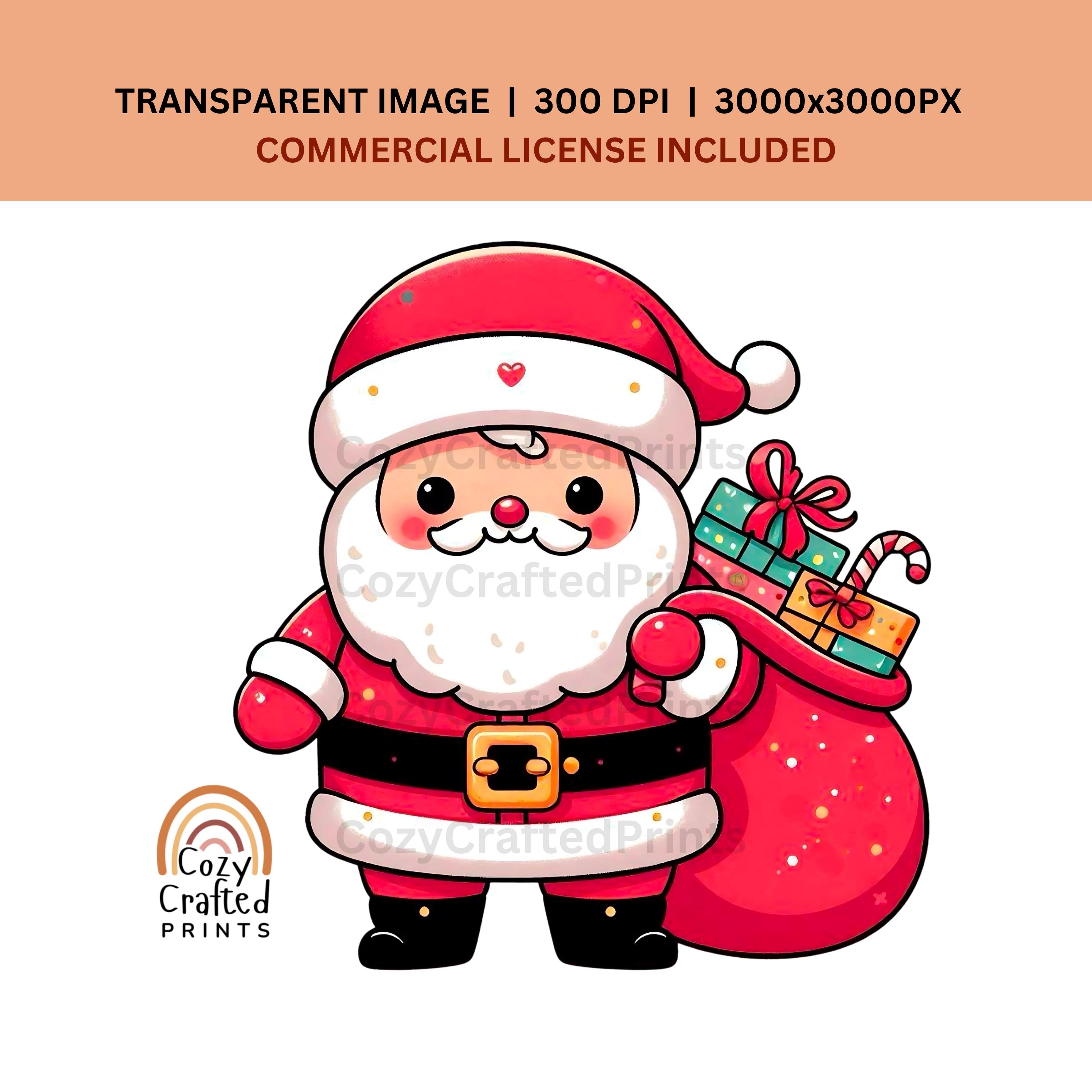 Cute Santa Png, Cute Santa Clipart, Christmas Santa Png, Santa Claus ...