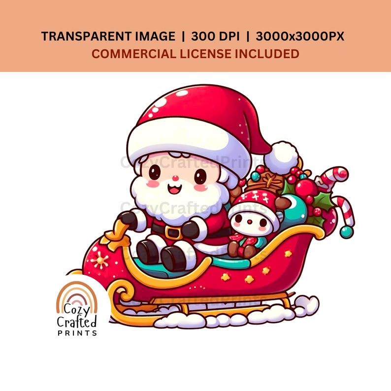 Cute Santa Png, Santa Sleigh Png, Santa Sleigh Clipart, Christmas Santa ...