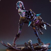 Jinx LOL Bust Action Figure Statue Desktop Decoration - Etsy