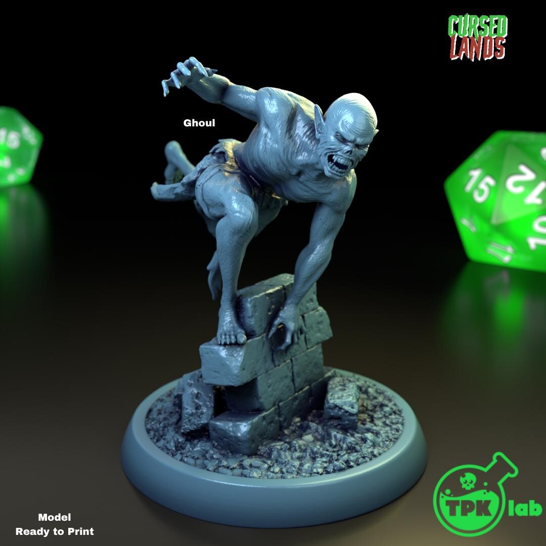 Dnd Male Ghoul | Dnd 32mm Mini | 8k Resin 3D Prints | [by TPK LAB ...