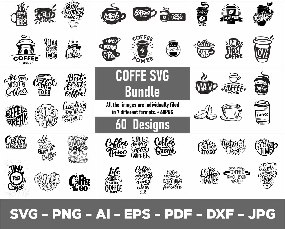 Coffee SVG Bundle, Funny Coffee SVG, Caffeine Queen, Coffee Lovers ...