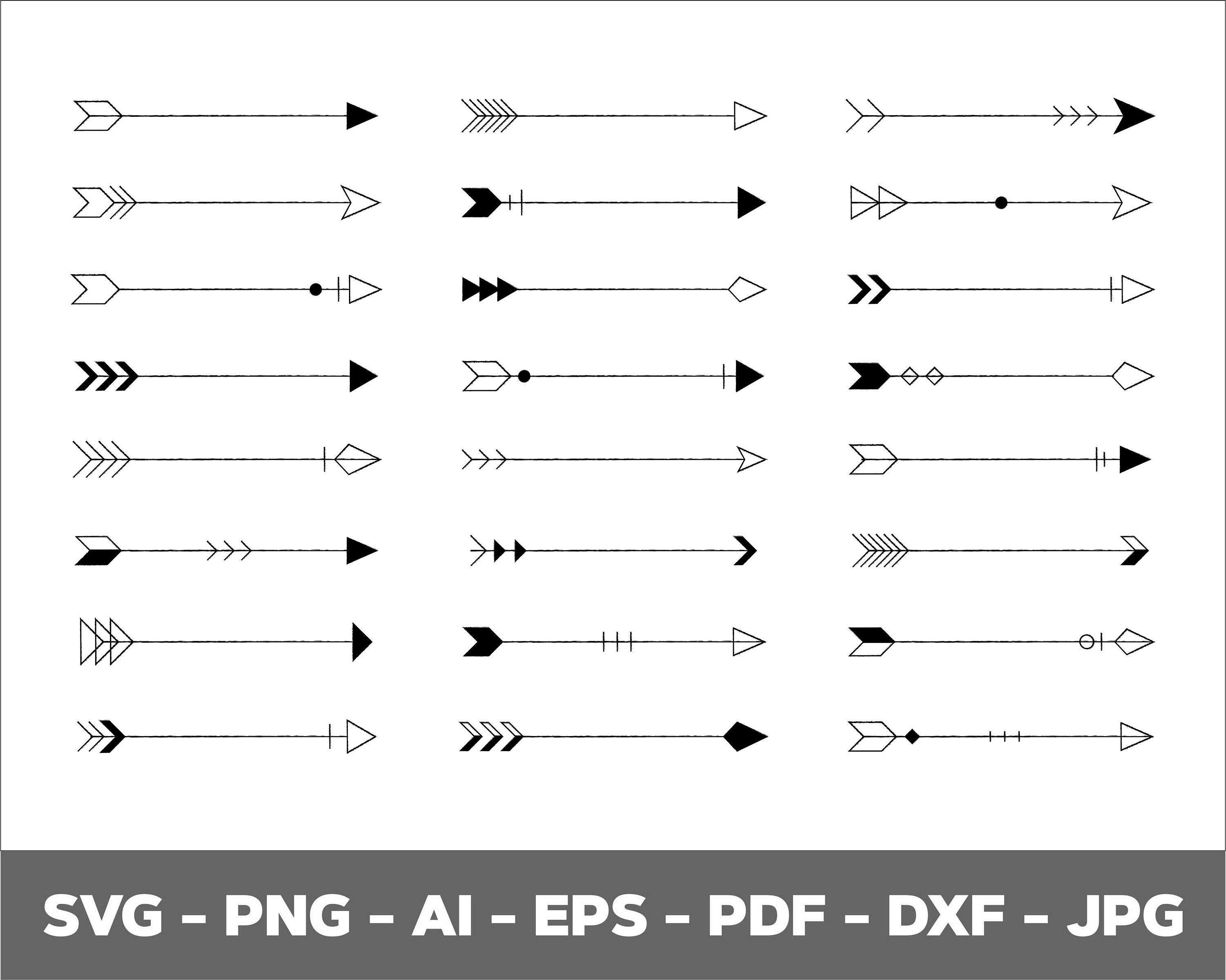 225 Arrows SVG Bundle, Archery Arrows SVG Bundle, Arrow SVG, Bow Svg ...