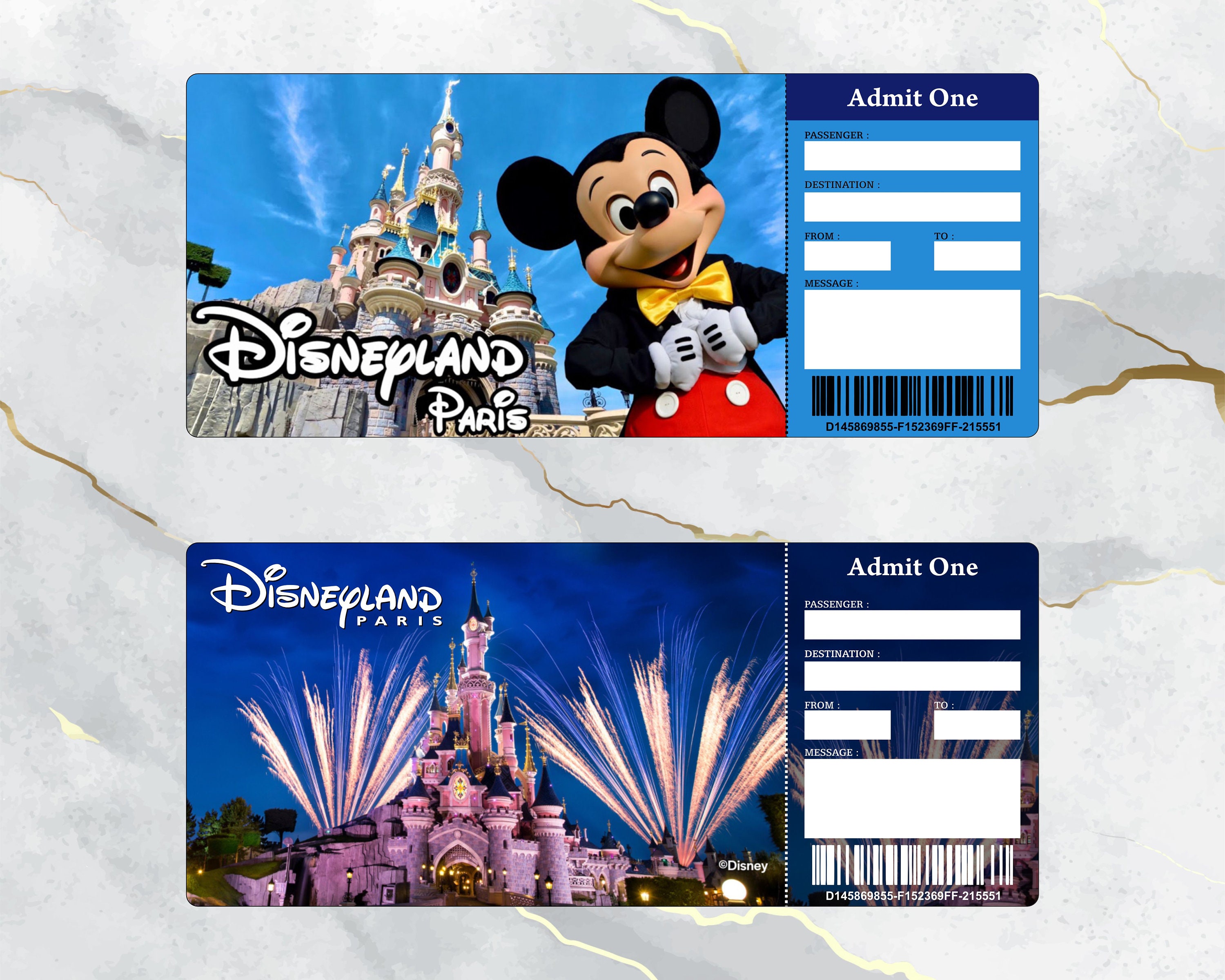 Editable Boarding Pass , Disneyland Paris, 30th Anniversary Surprise ...