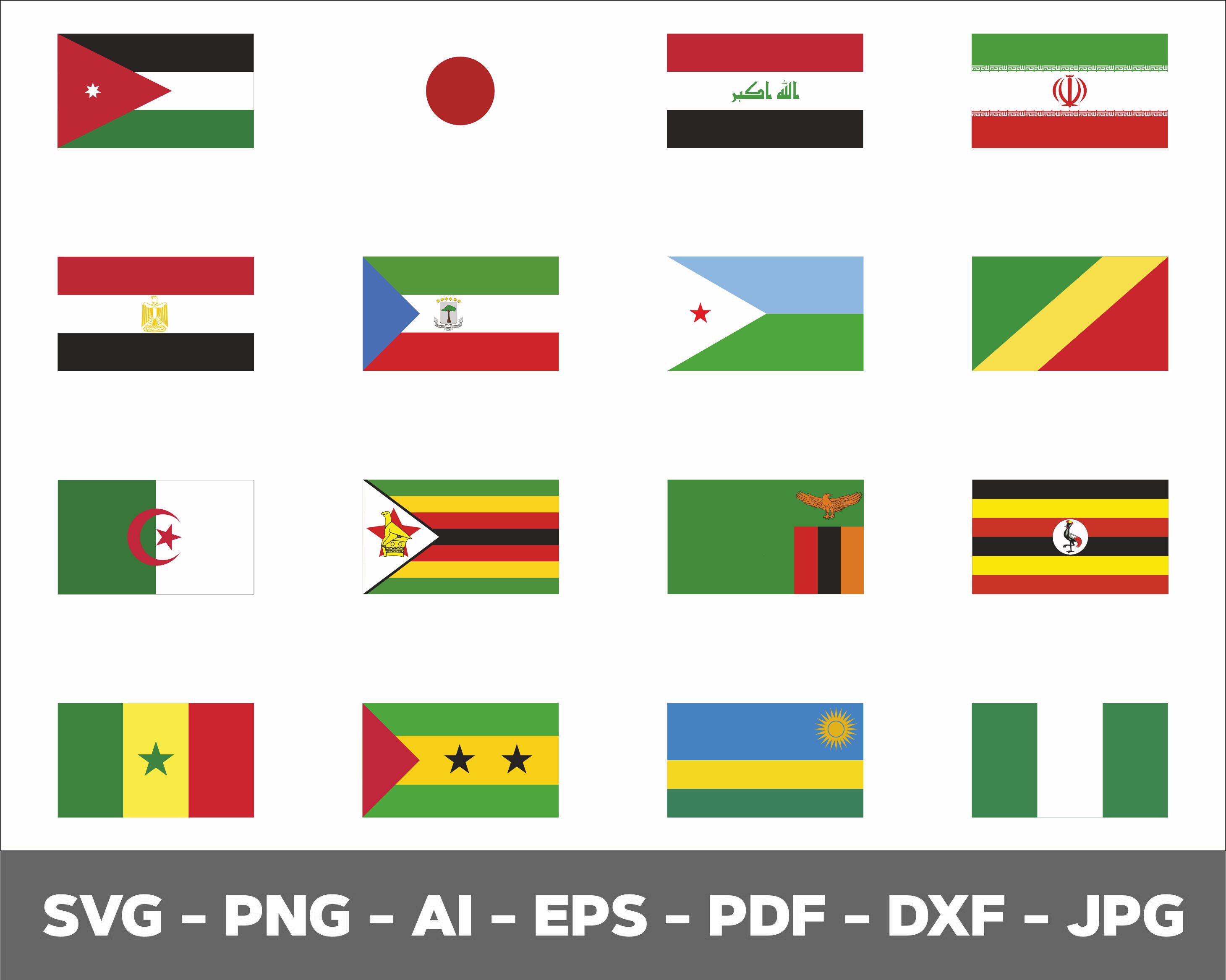 World Flags SVG Bundle, Flag PNG, World Flags SVG, Country Svg, Country ...