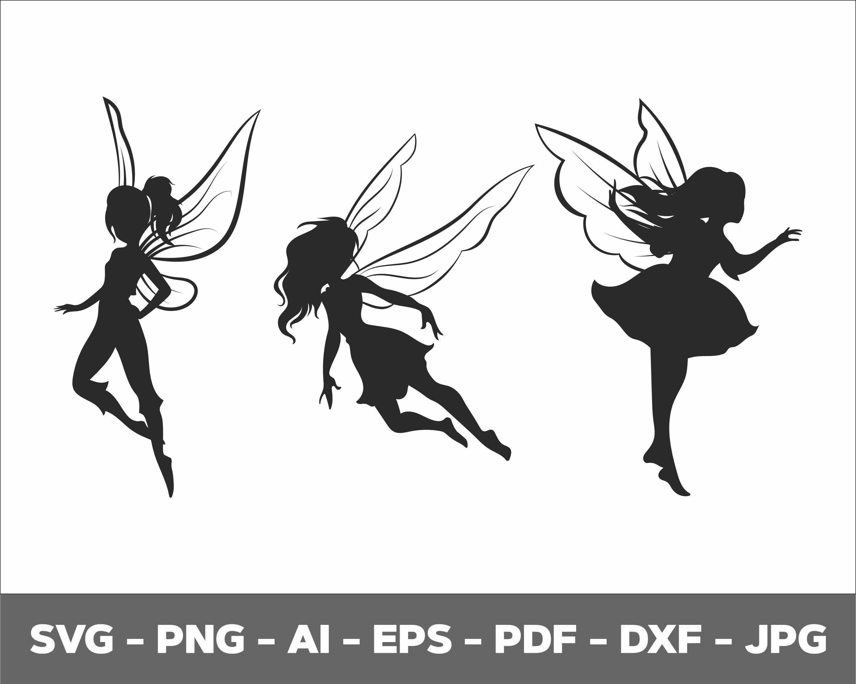 Fairy Silhouette SVG Bundle, Fairy Silhouette Svg, Fairy Png, Fairy ...