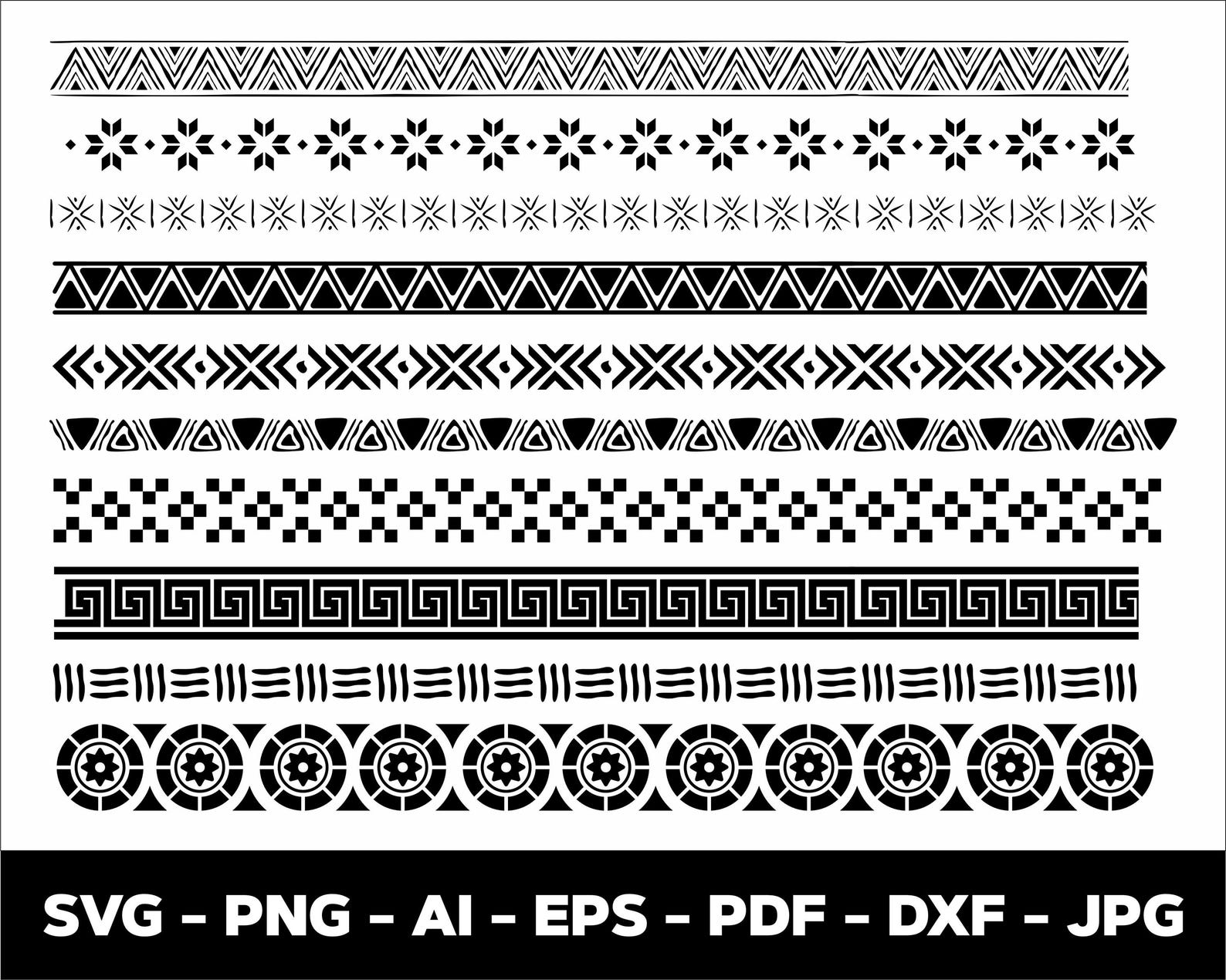 Decorative Elements SVG Bundle, Dividers Borders Svg, Text Divider Svg ...