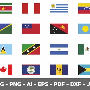 World Flags SVG Bundle, Flag PNG, World Flags SVG, Country Svg, Country ...