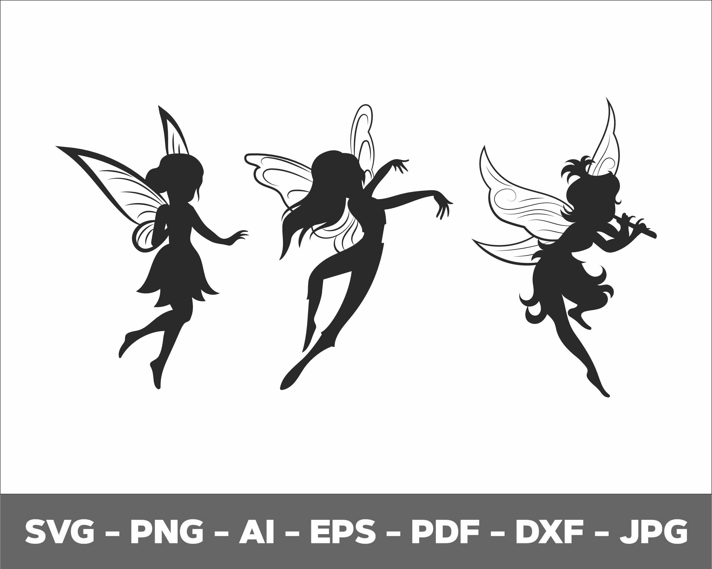 Fairy Silhouette SVG Bundle, Fairy Silhouette Svg, Fairy Png, Fairy ...