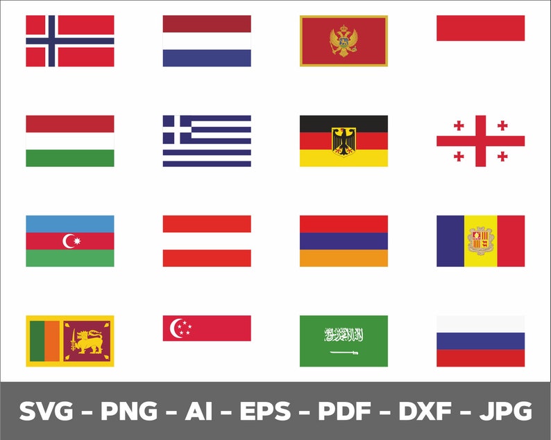 World Flags SVG Bundle, Flag PNG, World Flags SVG, Country Svg, Country ...