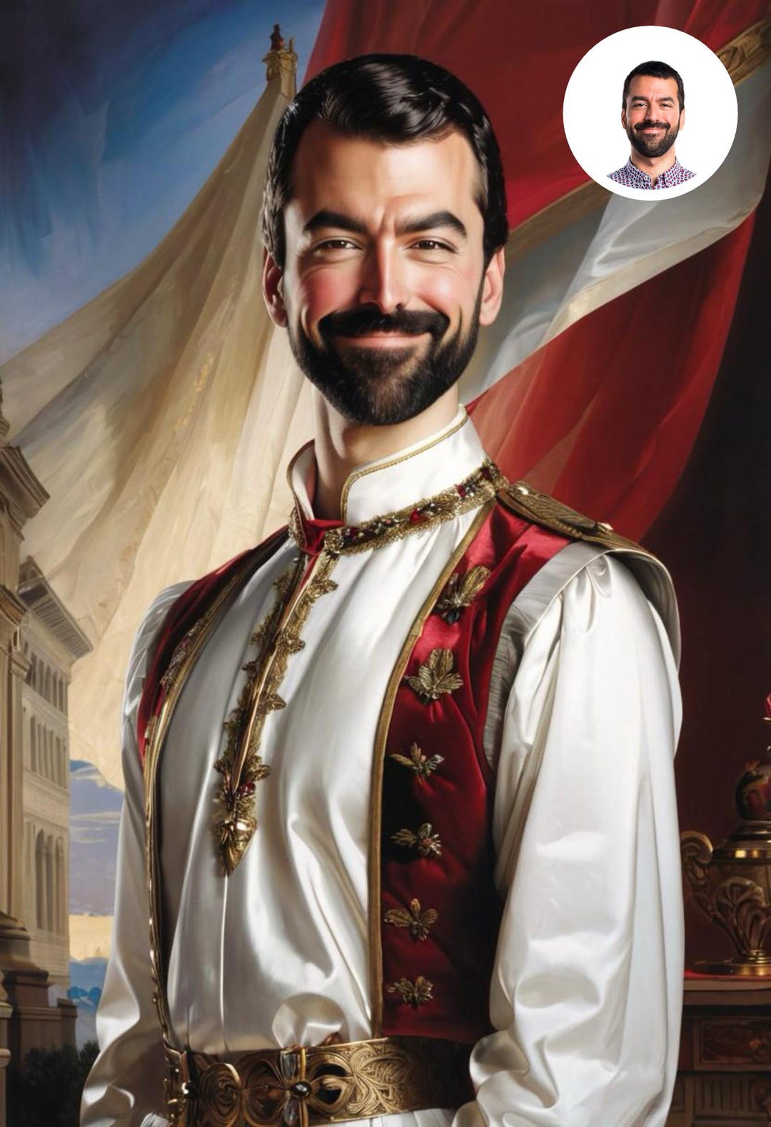 Custom Royal Man Portrait From Photo, Custom Royal Man Portrait ...