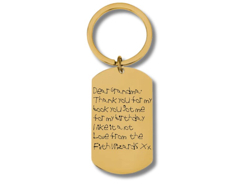 Custom Handwriting Keychain, Personalized Quote Keychain, Engraved ...