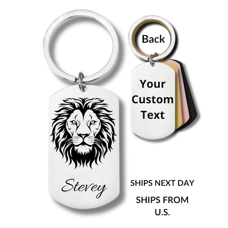 Custom Lion Keychains - Etsy