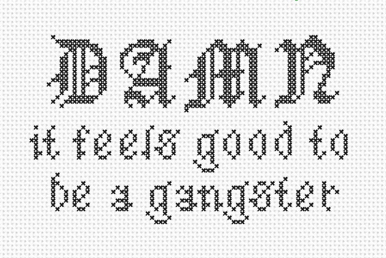 Gangster Counted Cross Stitch Pattern Instant Download - Etsy