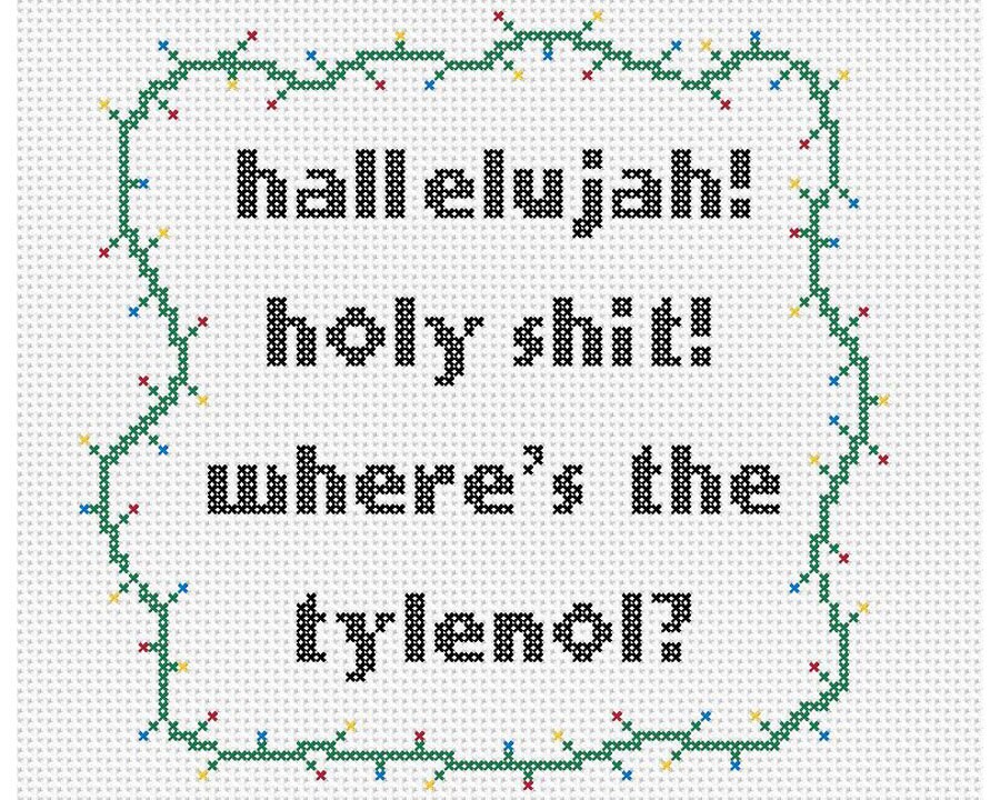 Hallelujah Christmas Counted Cross Stitch Pattern Instant - Etsy