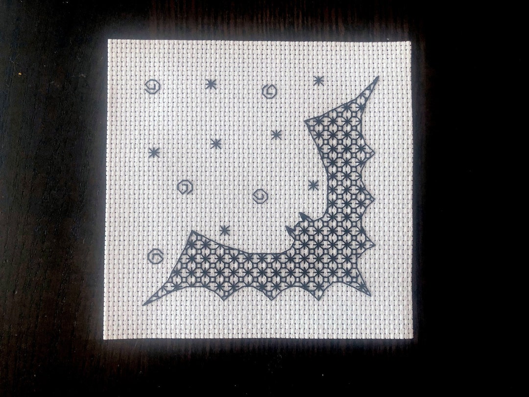 Bat Blackwork Embroidery Pattern Instant Download Chart Only - Etsy